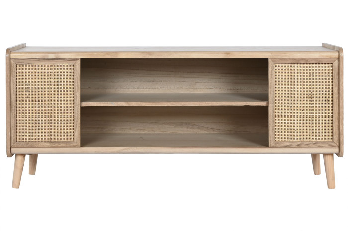 TV Cabinet Paulownia Rattan Natural – Contemp Interiors Malta